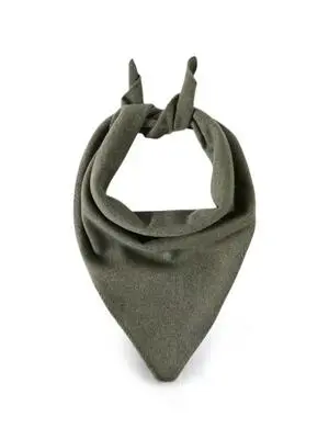 Brunello Cucinelli Cashmere Foulard With Monili - Green