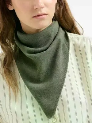 Brunello Cucinelli Cashmere Foulard With Monili - Green
