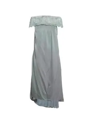 SELF-PORTRAIT Lace-trim Off-shoulder Maxi Dress