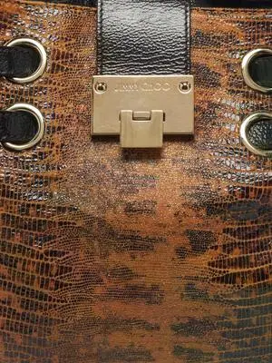 JIMMY CHOO Riki Lizard-effect Handbag
