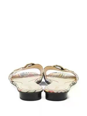 Fendi Ff Motif Buckle Sandals
