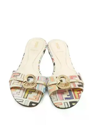 Fendi Ff Motif Buckle Sandals