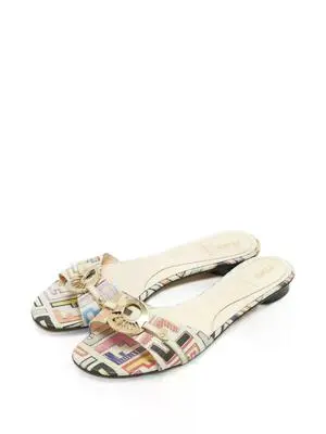 Fendi Ff Motif Buckle Sandals