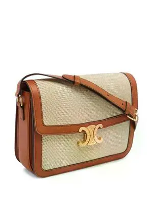 Celine Triomphe Logo Plaque Shoulder Bag