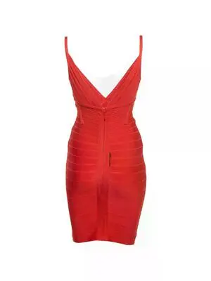 Herve Leger Bandage Rib-knit Midi Dress