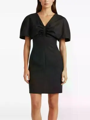 Jacquemus La Robe Gitan Cape-sleeve Midi Dress - Black