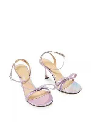 Mach & Mach Bow Detail Ankle Strap Sandals