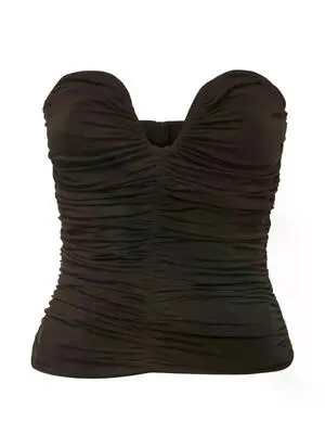 Magda Butrym 2023 Ruched Strapless Top