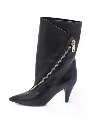 Givenchy Leather Pointed Toe Sculpted Heel Ankle Boots