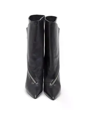 Givenchy Leather Pointed Toe Sculpted Heel Ankle Boots