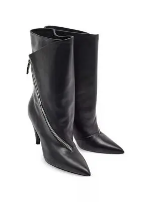 Givenchy Leather Pointed Toe Sculpted Heel Ankle Boots