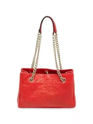 Carolina Herrera Embossed Chain Tote Bag