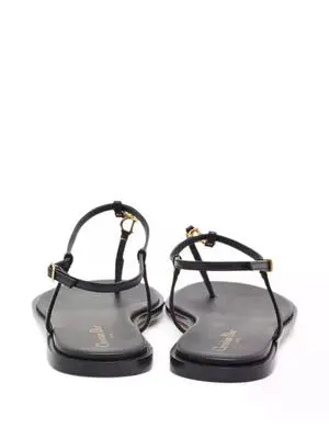 Dior Leather Ankle-strap Thong Ballet Flats