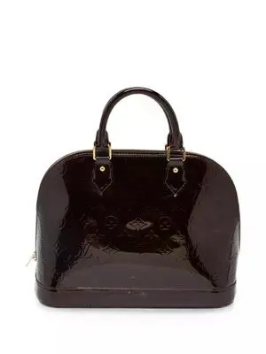 LOUIS VUITTON 2011 Alma Monogram Vernis Tote Bag - Red