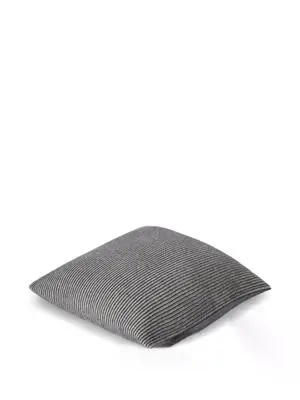 Brunello Cucinelli Cashmere Vanisé Rib Knit Cushion With Metal Buttons - Grey
