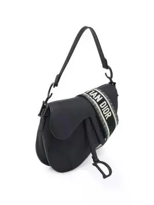 Dior Ultramatte Saddle Leather Handbag - Black