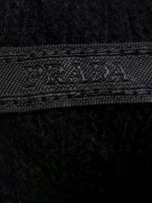 Prada Logo Pouch Leather Gloves