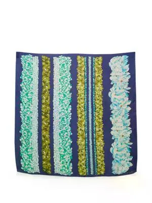 Missoni Floral-print Silk Scarf - Blue