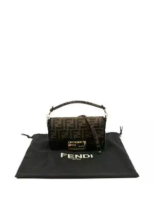 Fendi 2019 Zucca Baguette Mini Bag
