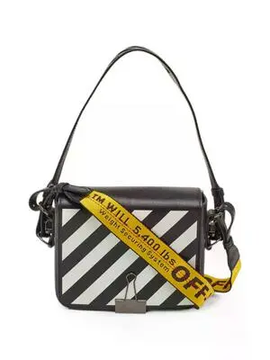 Off-White Medium Binder Clip Diagonal Print Shoulder Bag
