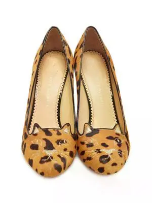 CHARLOTTE OLYMPIA Charlotte Olympia Kitty Hyena-Print Stiletto Pumps