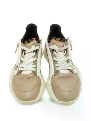 Fendi Flow Zucca Canvas Sneakers - Neutrals