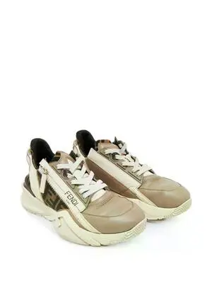 Fendi Flow Zucca Canvas Sneakers - Neutrals