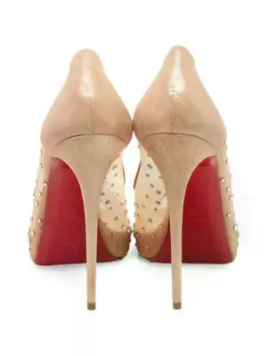CHRISTIAN LOUBOUTIN Very Strass Peep-toe Pumps