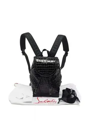CHRISTIAN LOUBOUTIN Small Explorafunk Crocodile-effect Backpack