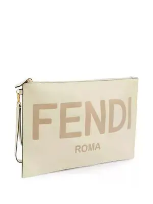 Fendi Large Debossed-logo Clutch Bag
