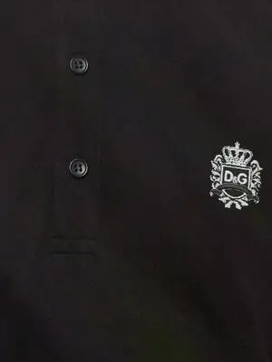 Dolce & Gabbana Crest Embroidered Polo Shirt