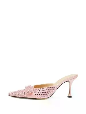 Mach & Mach Carrie Crystal-embellished Mules