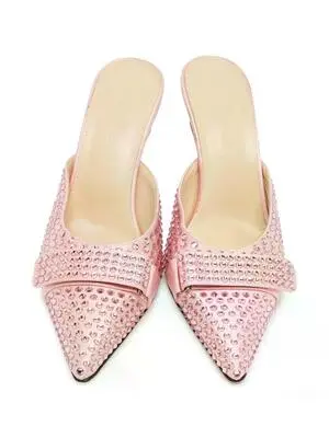 Mach & Mach Carrie Crystal-embellished Mules