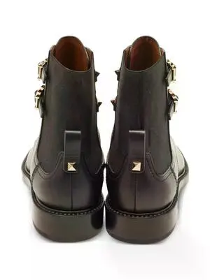 Valentino Garavani Rockstud Buckle Ankle Boots