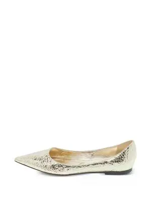 JIMMY CHOO Jimmy Choo Love Ballet Flats Gold