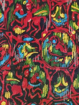 Brioni Silk Graphic Motif Neck Tie - Red