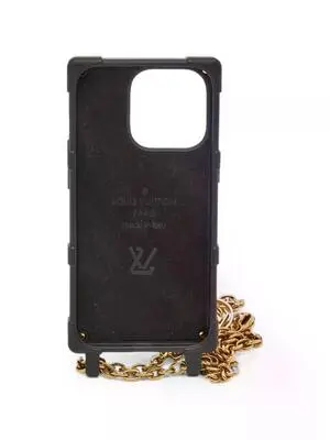 LOUIS VUITTON Re-trunk Monogram Chain Iphone 14 Pro Case
