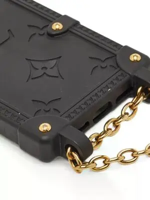 LOUIS VUITTON Re-trunk Monogram Chain Iphone 14 Pro Case