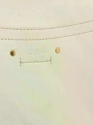 Chloé Suede Leather Ring Detail Bag - White