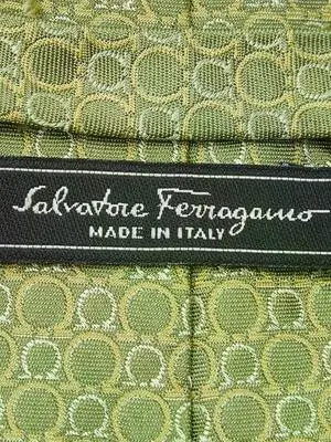 FERRAGAMO Gancini Motif Neck Ties - Green