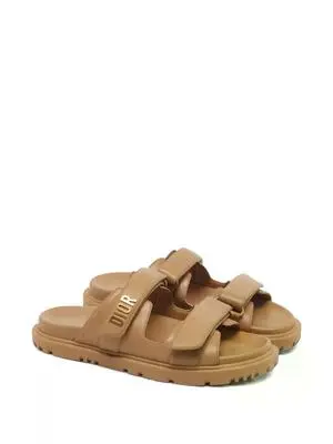 Dior Dioract Touch-strap Sandals - Brown