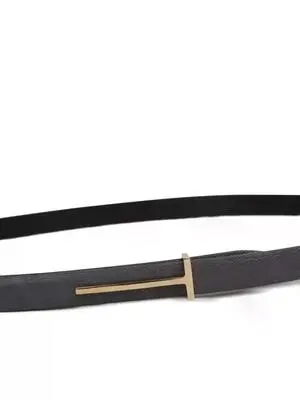 TOM FORD T-logo Leather Belt