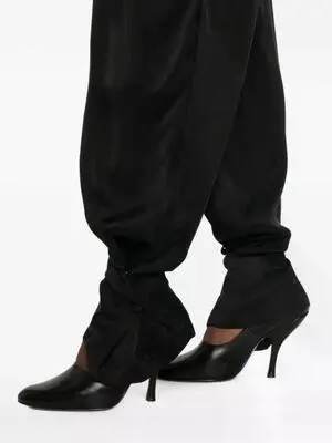 Andamane The Attico Pleated Ankle-tie Trousers - Black
