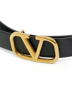 Valentino Garavani Vlogo Reversible Belt - Black