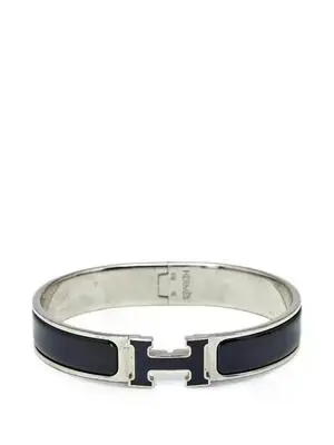 Hermès Clic H Enamel Bracelet - Silver