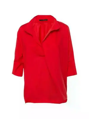Carolina Herrera Oversized V-neck Blouse