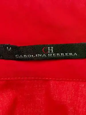 Carolina Herrera Oversized V-neck Blouse