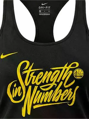 Nike Nba Warriors Playoffs Bound Team Mantra Dri-fit Tank Top
