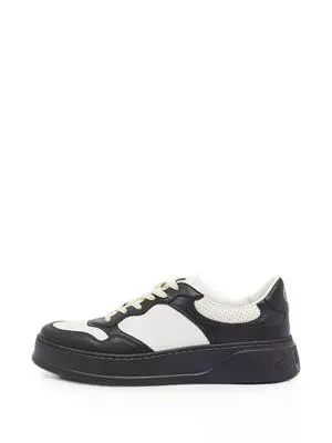 Gucci Jumbo Gg Motif Leather Lace-up Sneakers
