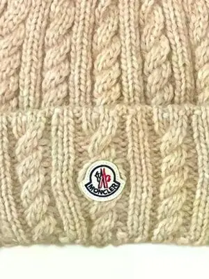 Moncler Cable Knit Wool Blend Beanie